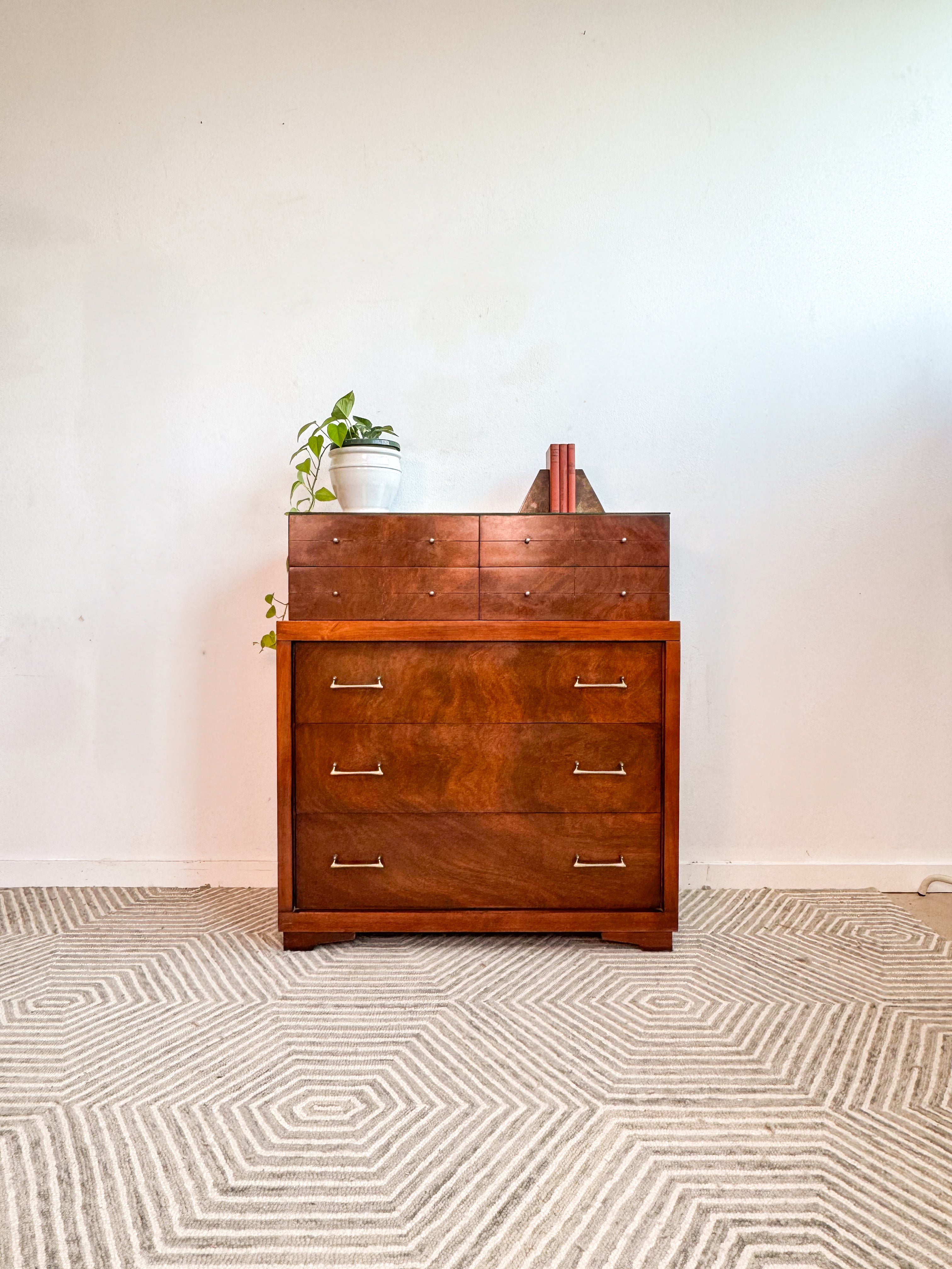Mahogany Modern Tallboy Dresser – The Woven Home