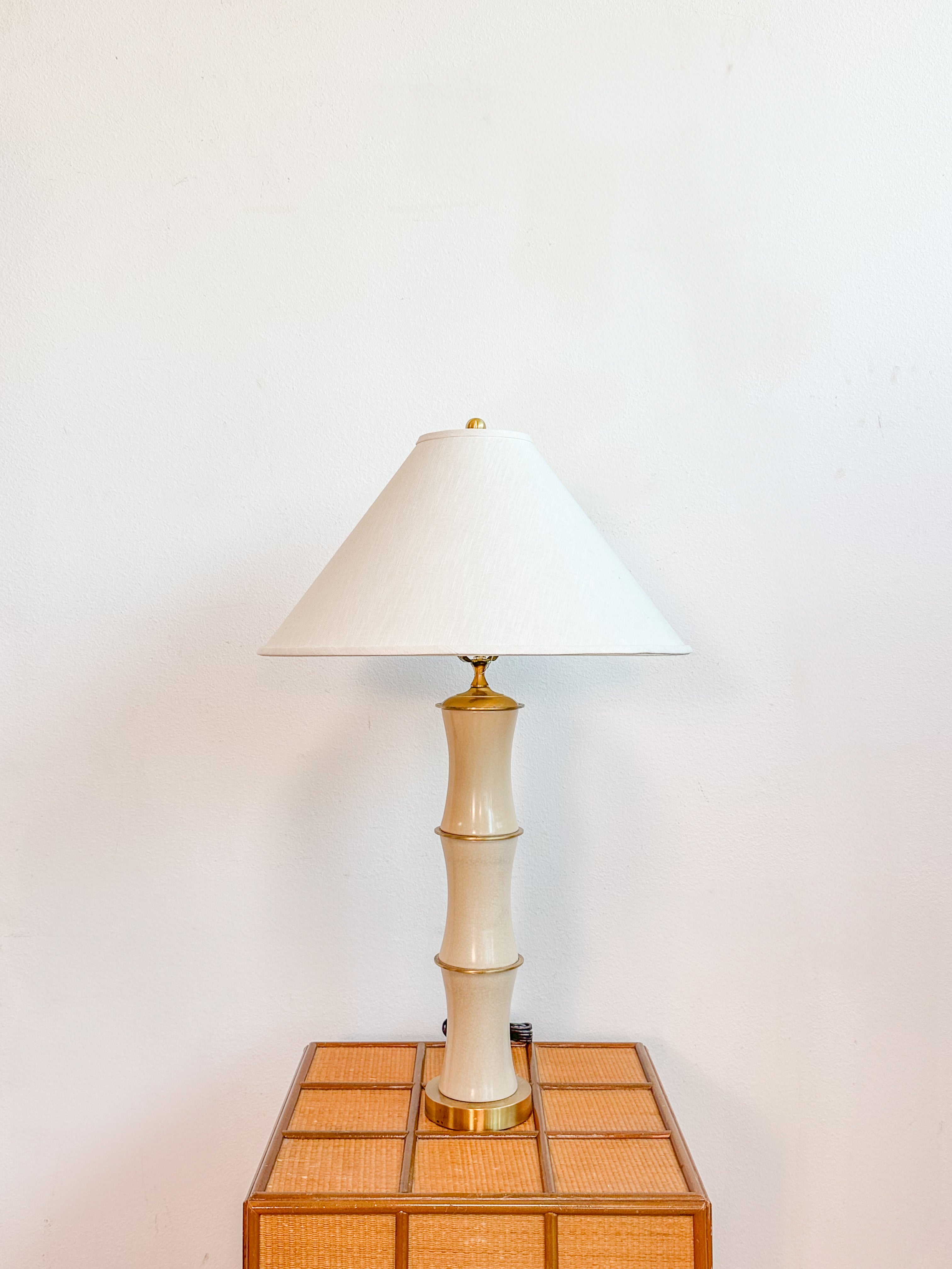 Faux Bamboo Ceramic Lamp – The Woven Home